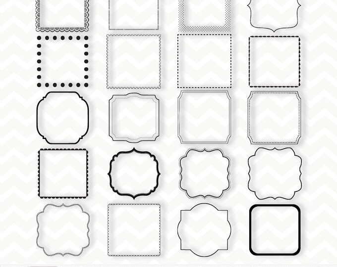 Black LACE FRAME Cliparts Printable Picture Frame Overlays Digital ...