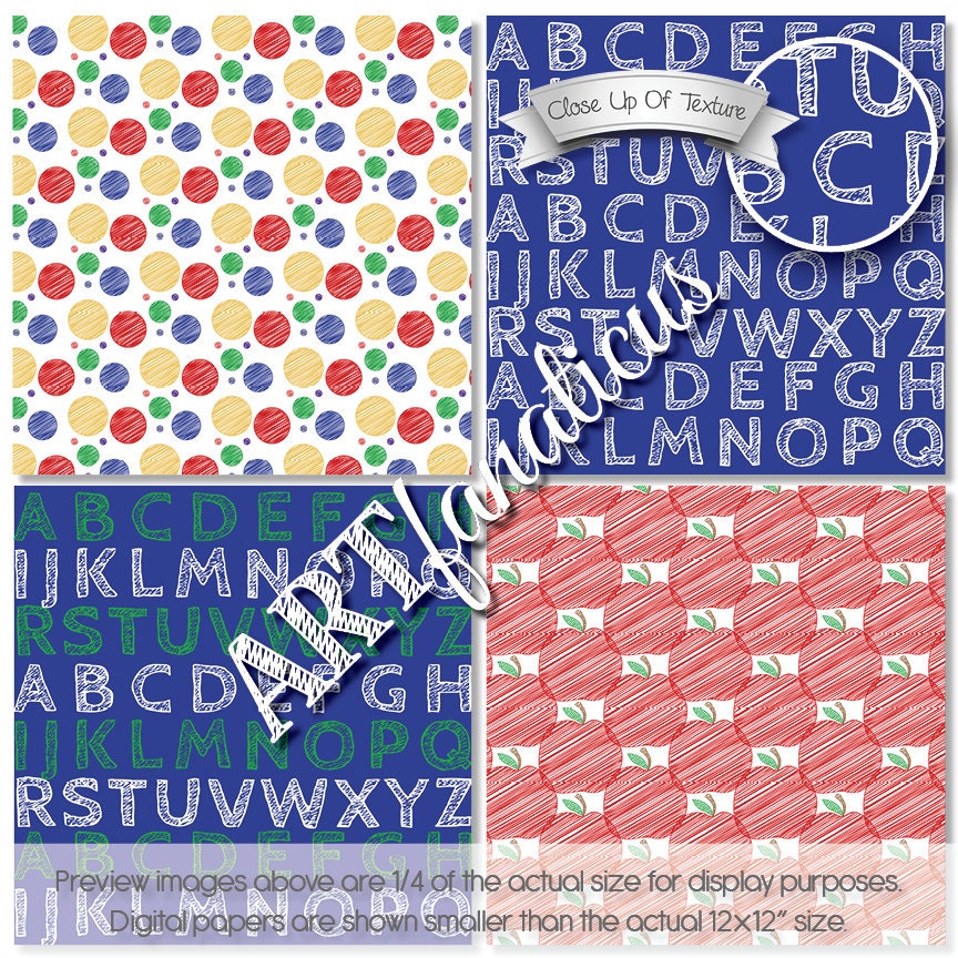 School Digital Papers back TO School 2 - Etsy