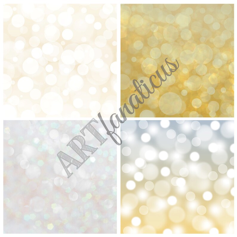 Digital Papers Bokeh "gold & Silver Bokeh" Bokeh Overlay, Gold Digital ...