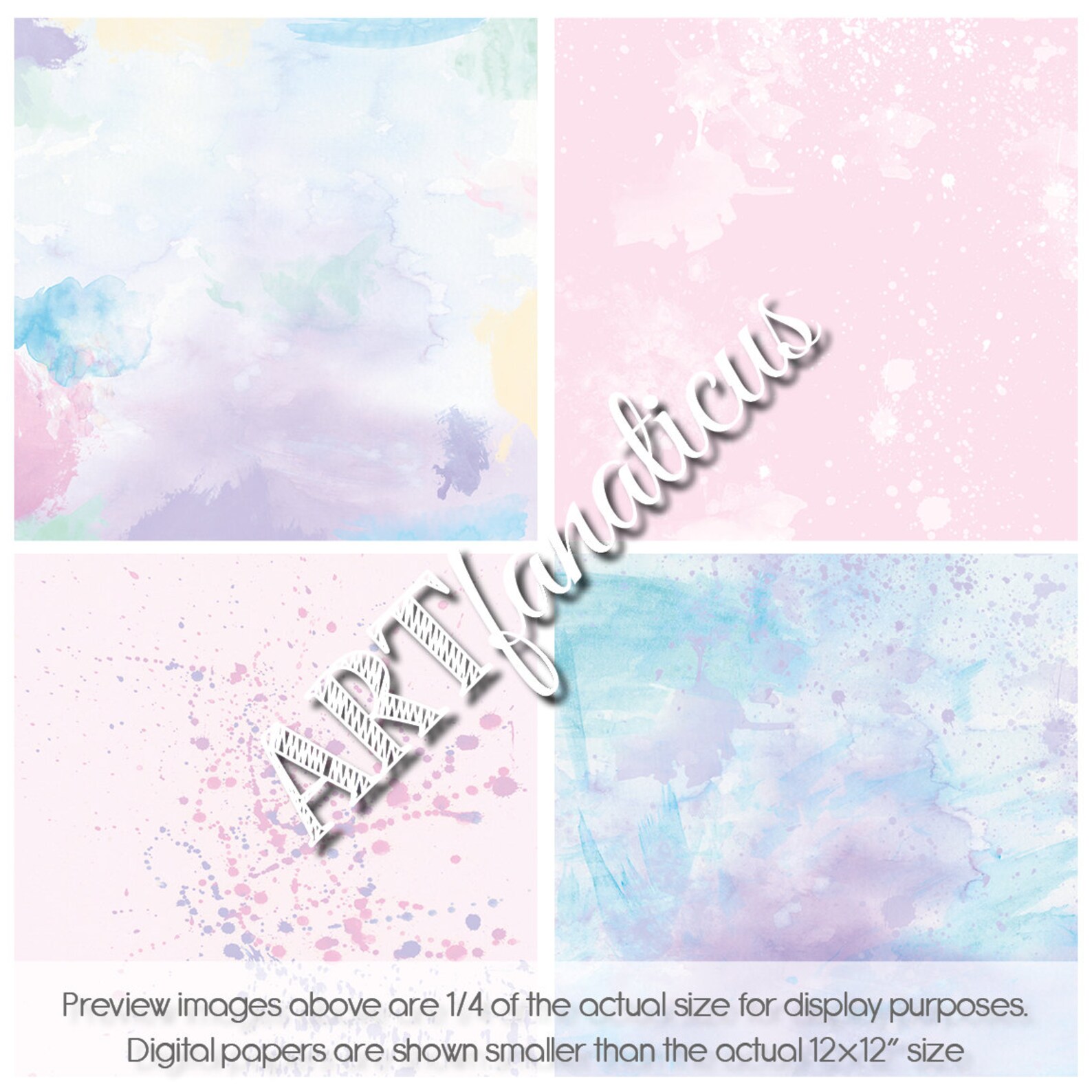 Watercolor Papers pastel WATERCOLOR Splatter - Etsy