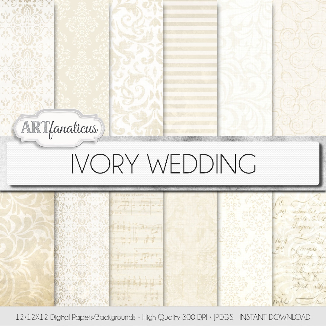 Ivory Wedding Papers "ivory Wedding" Elegant Ivory Wedding Paper ...