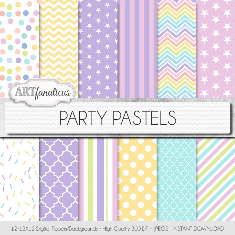 Birthday Papers "party Pastels" Quatrefoil, Sprinkles, Dot Design ...