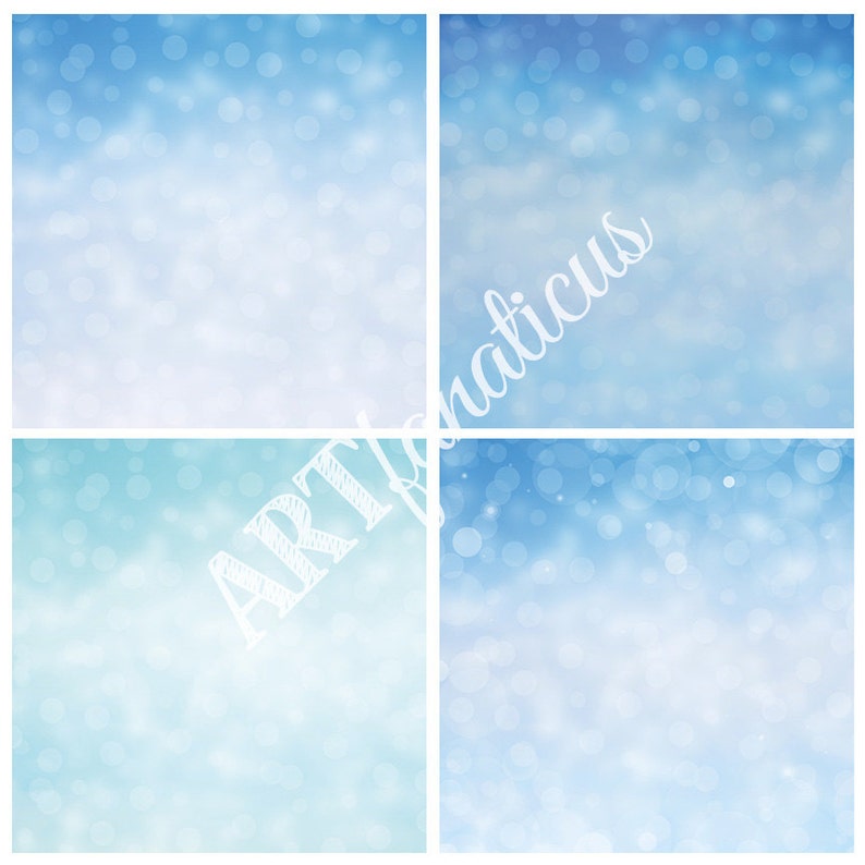 Bokeh Digital Papers " SEA & SKY Bokeh" Bokeh Overlay, Digital ...