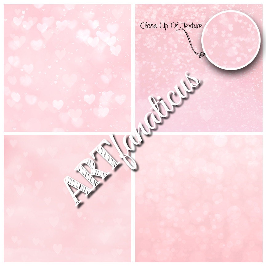 Bokeh Digital Papers heart Bokeh Paper Pink - Etsy