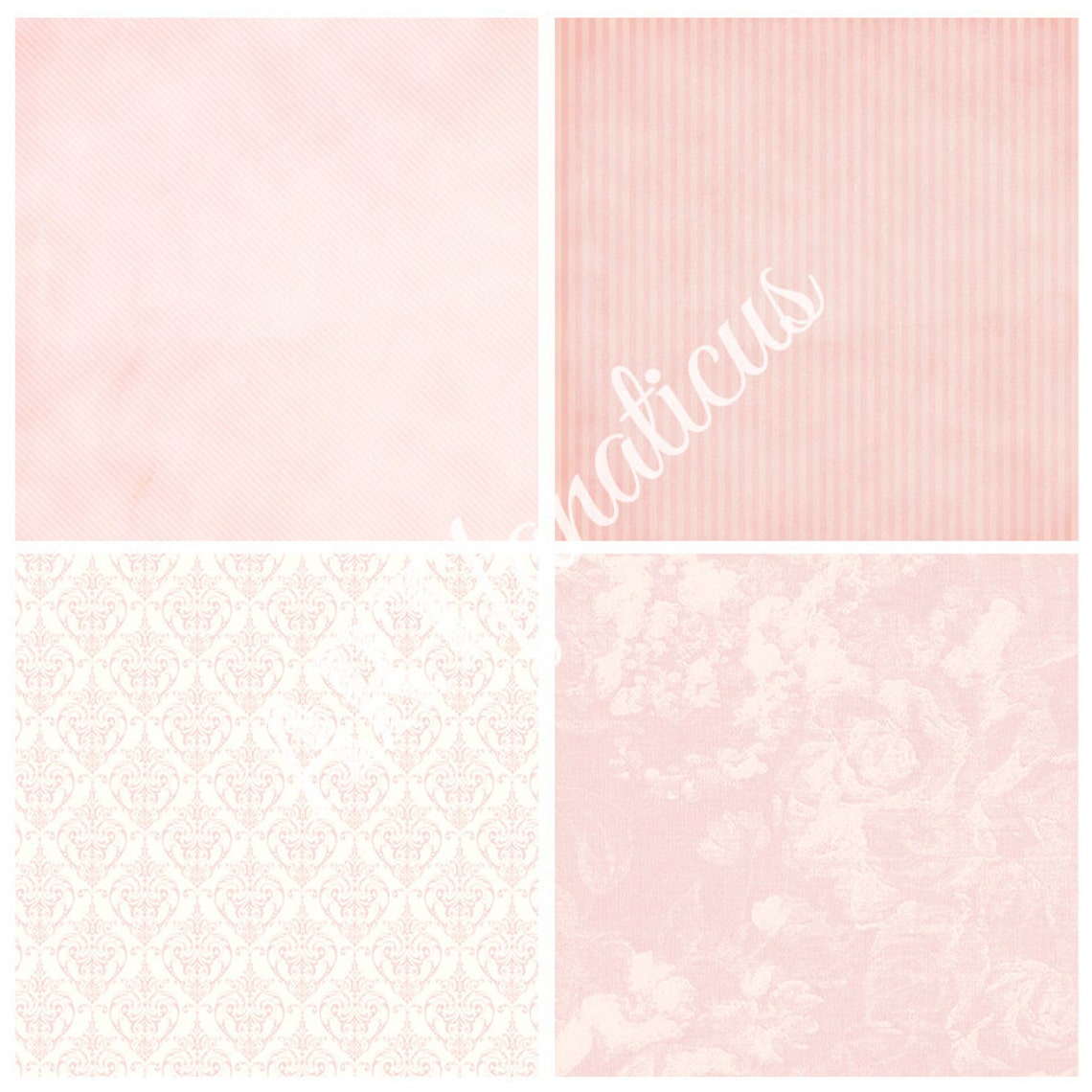 Wedding Digital Papers pink Romance Rustic, Pink, Blush, Ivory, Grunge ...