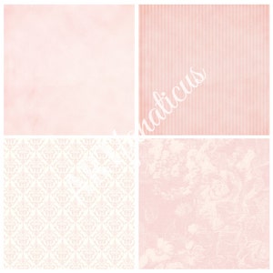 Wedding Digital Papers "pink Romance" Rustic, Pink, Blush, Ivory ...