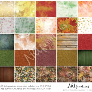 Big Bundle AUTUMN Digital Papers Include 100 Jpegs With 50 Unique ...