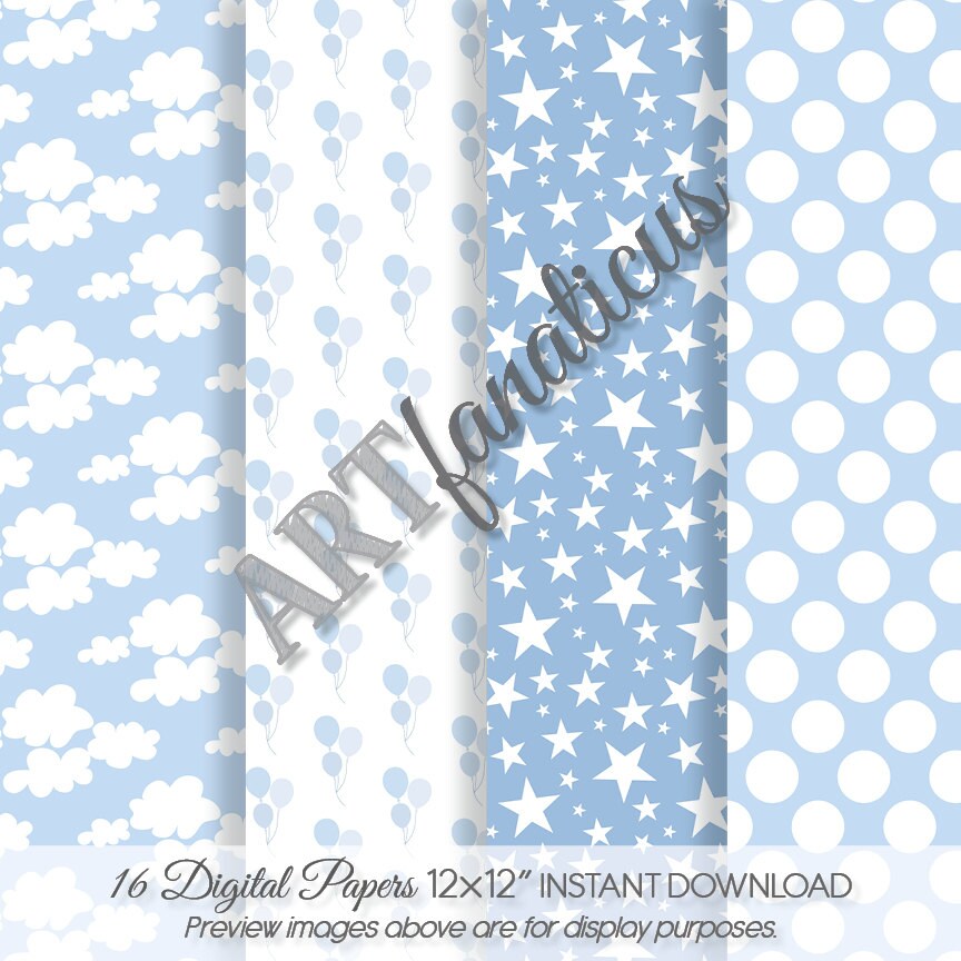Baby Boy Papers "blue BABY Boy" White and Blue Background, Blue ...