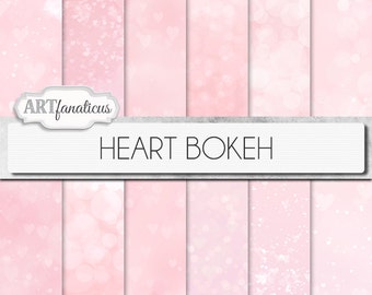 Digital Heart Papers - Etsy