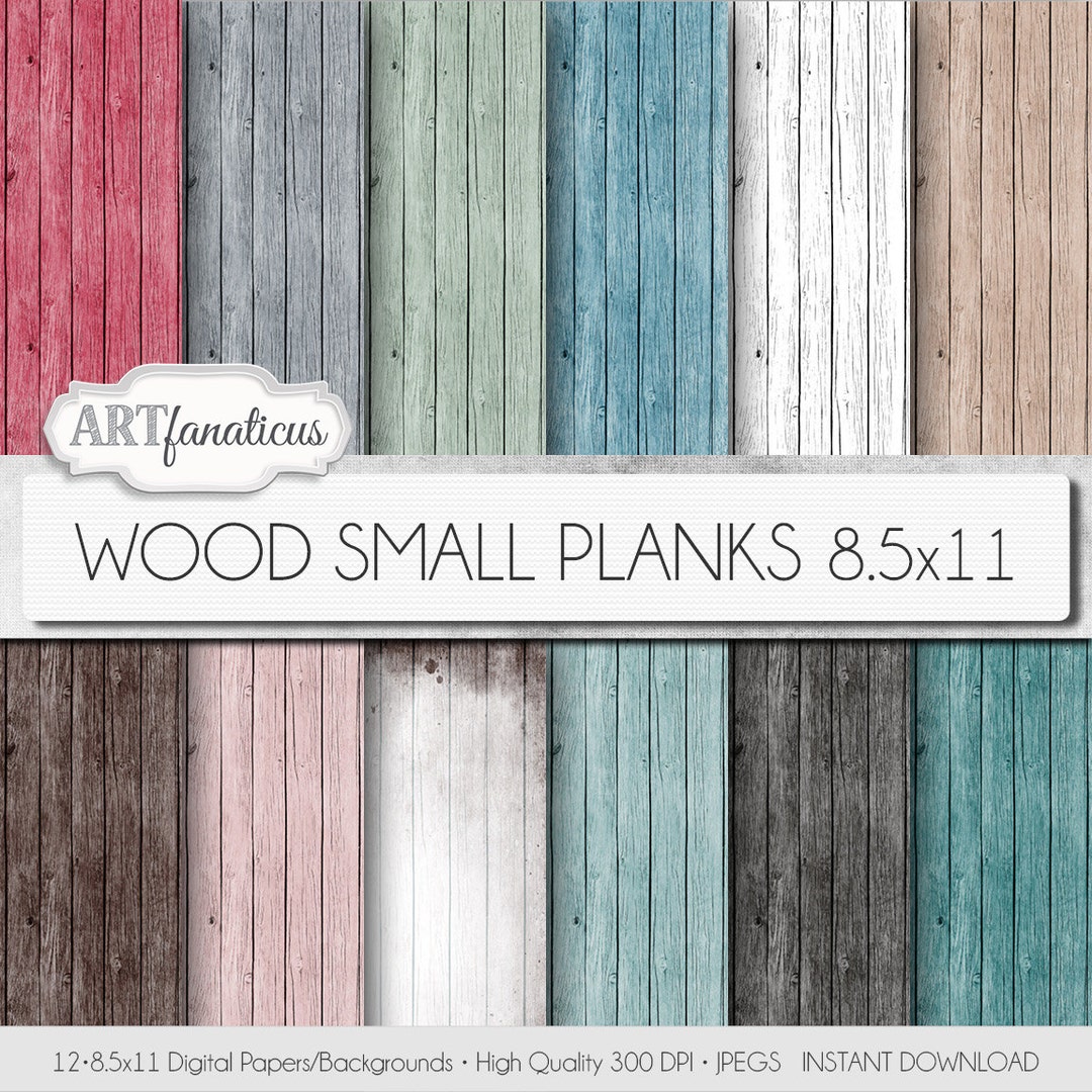 Digital Wood Papers "wood SMALL Planks" Textured Digital Background in ...