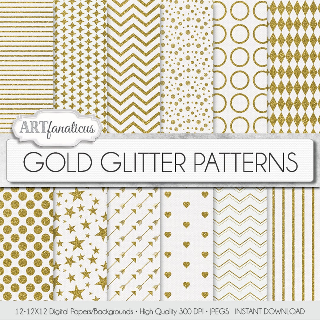 Gold Glitter Papers "gold GLITTER Patterns" White Gold Glitter Patterns ...