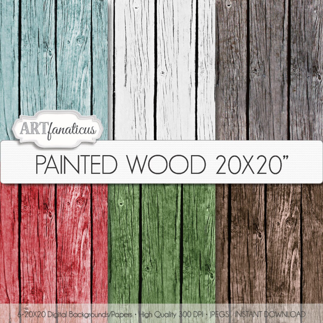 Wood Background Papers "painted WOOD 20x20" Wood Texture, Printable ...
