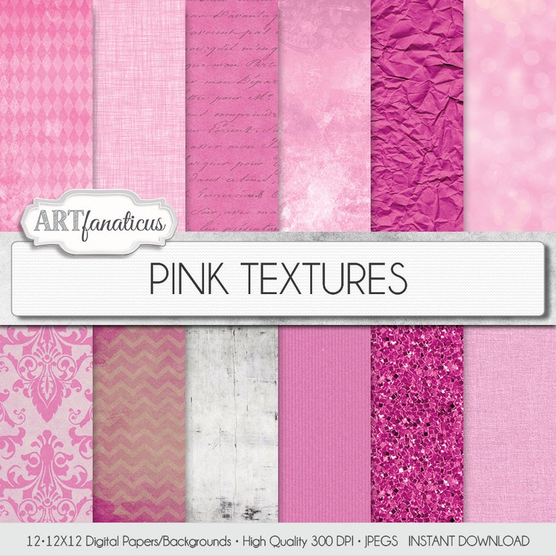 Pink Digital Papers pink Textures Shabby Chic Pink - Etsy
