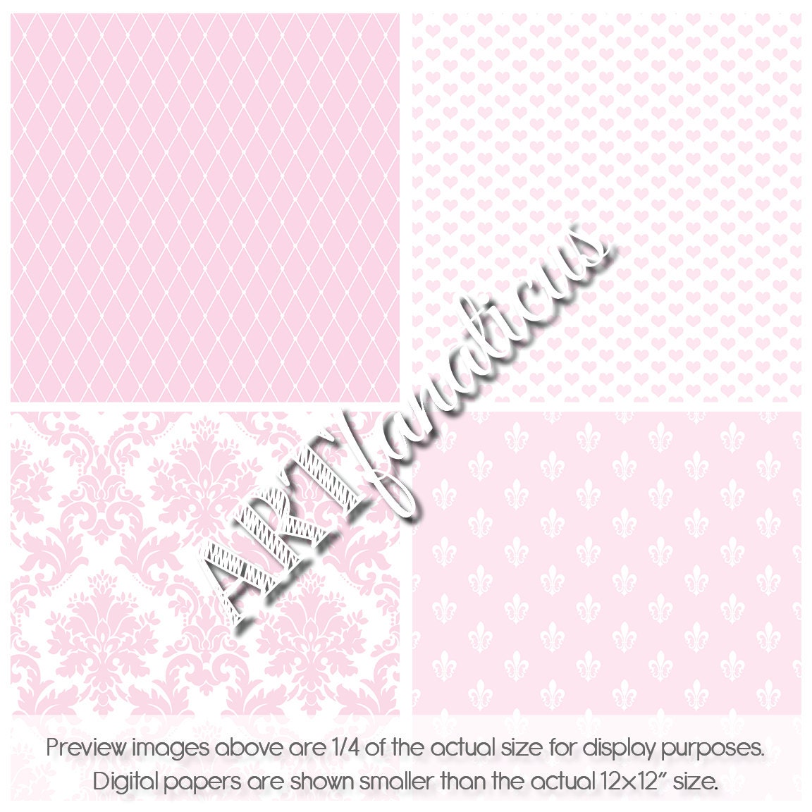 Wedding Damask Digital Papers "pink Damask" Elegant, Pink, White, Blush ...