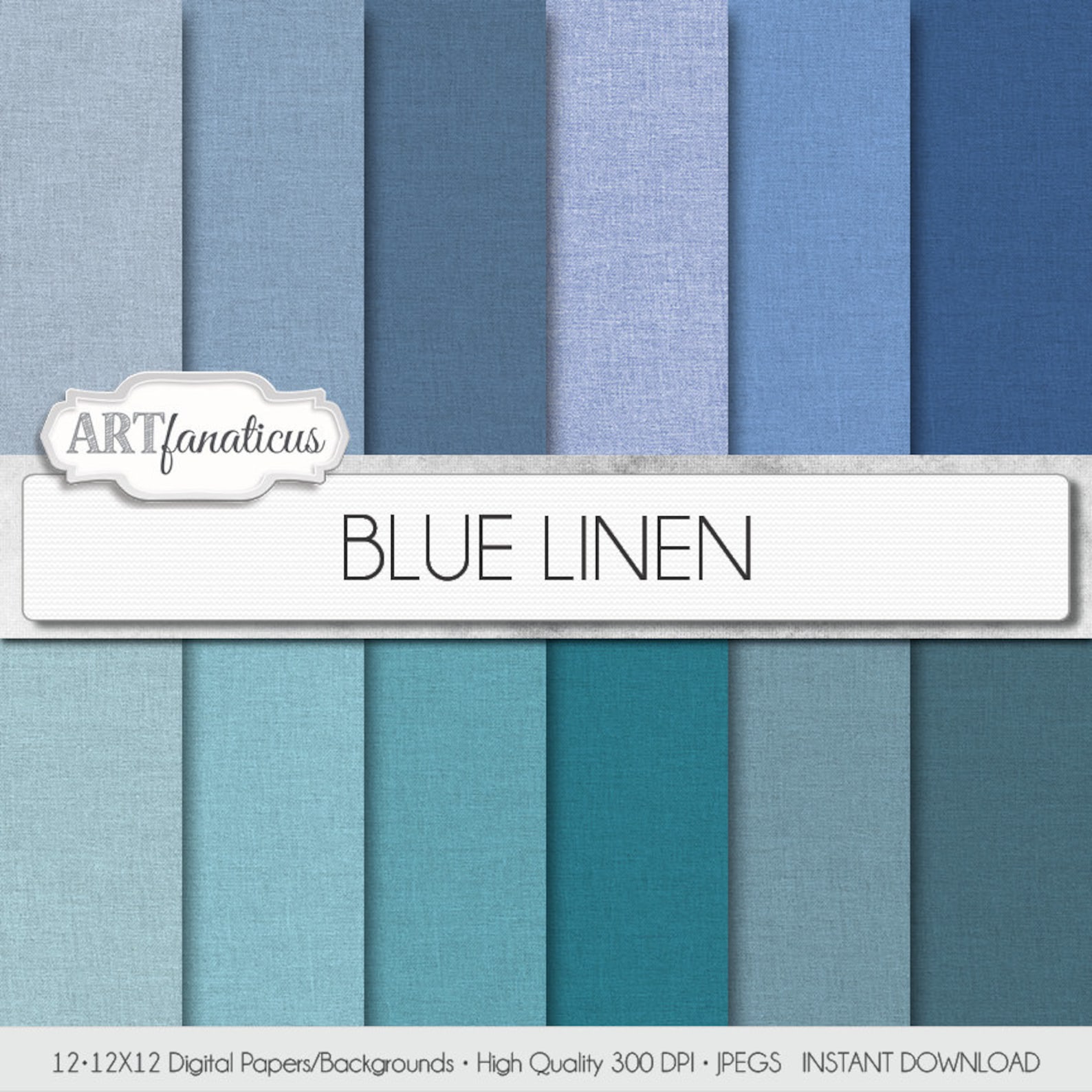 Blue Linen Digital Papers "blue Linen" Linen Backgrounds, Linen Texture ...