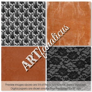 16 "halloween Textures" Digital Papers, Orange, Cobwebs Grunge Textures ...