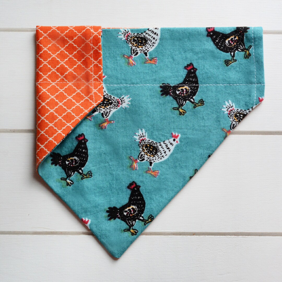 MOROCCAN HENS - Reversible, Slide Over-the-collar Pet Bandana - Etsy