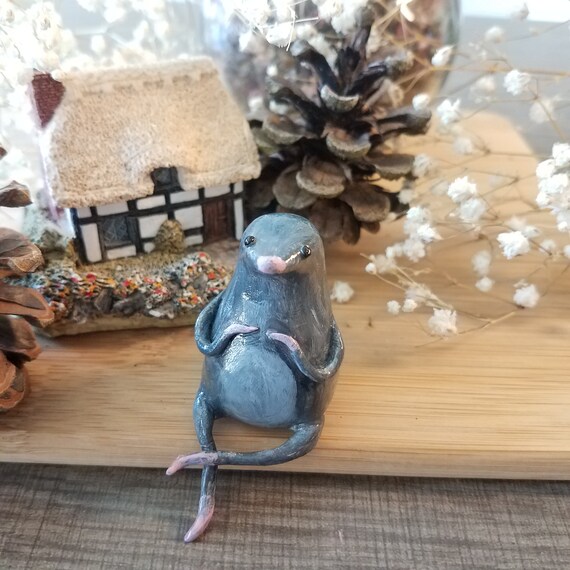 Stinky Mole Clay Figurine | Etsy