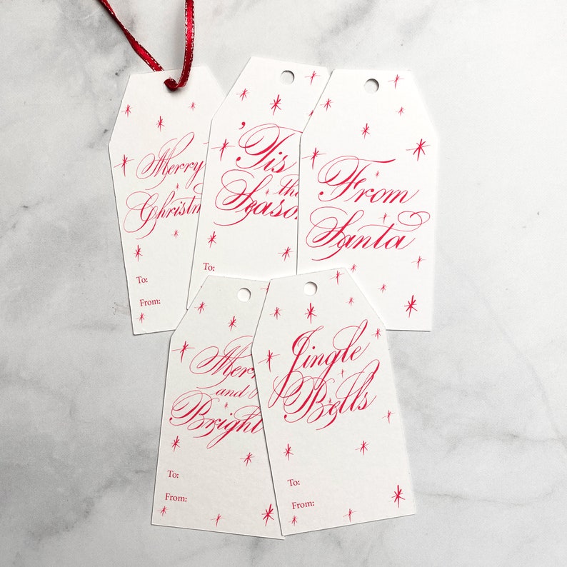 Christmas Holiday Gift Tags Set of 10 Jingle Bells - Etsy