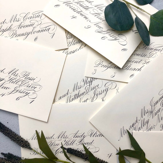 Calligraphy Envelope Addressing Wedding Envelope Hand - Etsy
