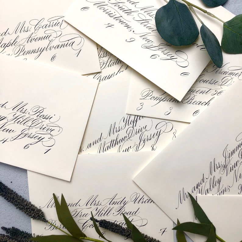 Calligraphy Envelope Addressing Wedding Envelope Hand Lettering ...