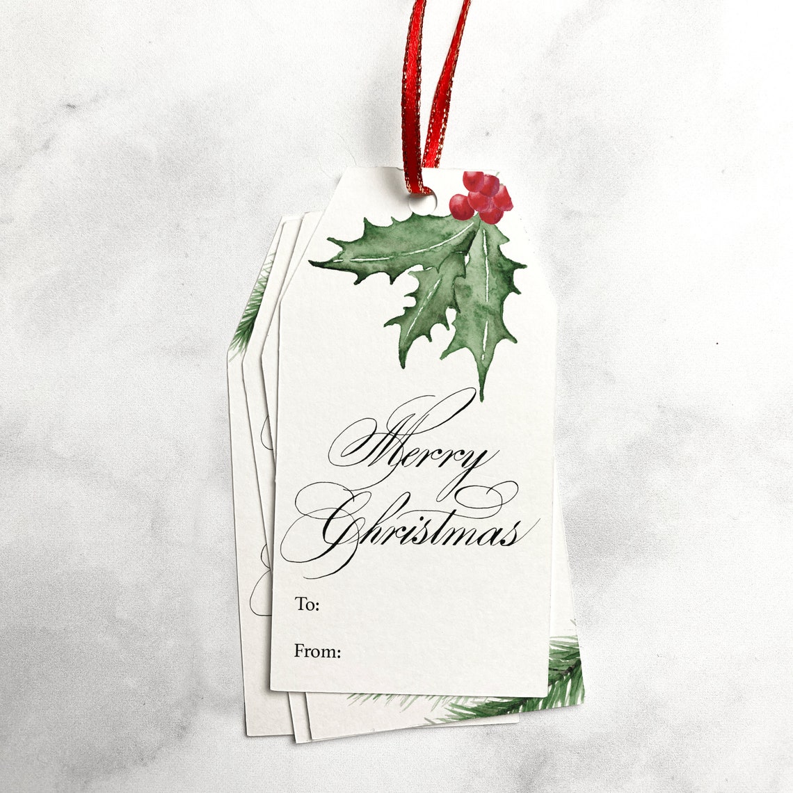 Christmas Holiday Gift Tags Set of 8 Merry Christmas | Etsy