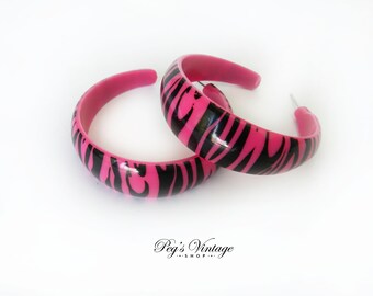 Plastic hoop earrings | Etsy