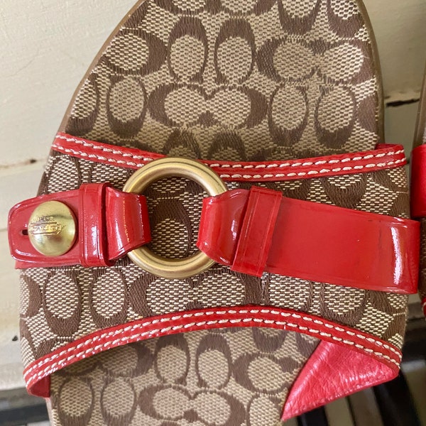 Red Leather Sandals - Etsy