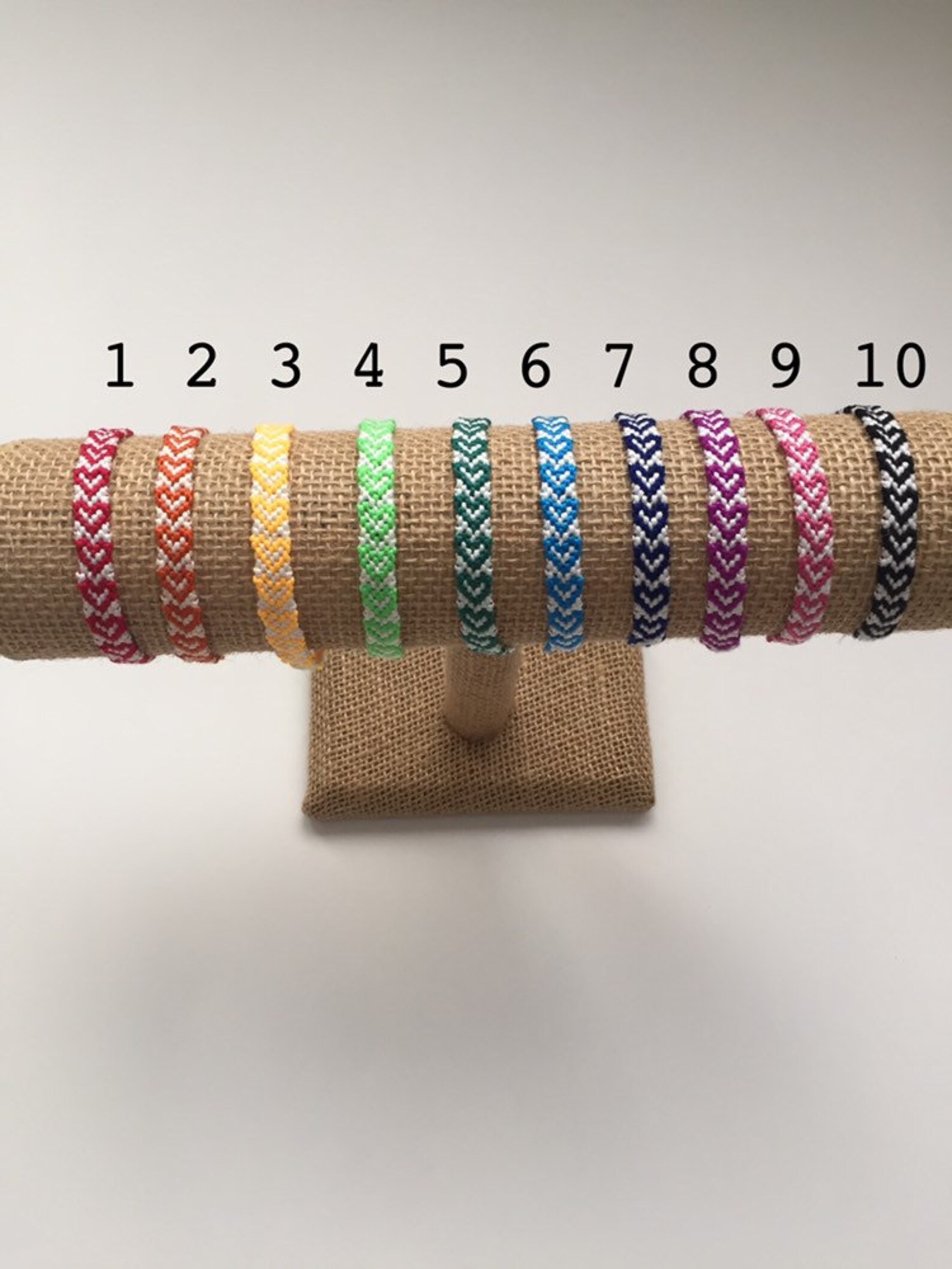 Heart Friendship Bracelets // Valentine's Day Bracelets // - Etsy