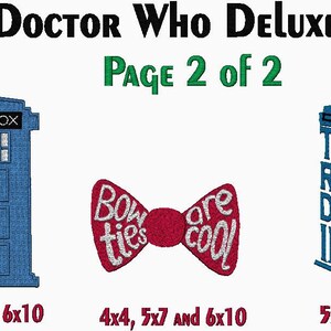 SALE Doctor Who Embroidery Sale DELUXE Embroidery Design Collection ...