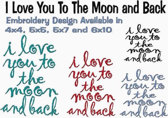 Craft Supplies & Tools Sewing & Needlecraft Embroidery I Love You To ...