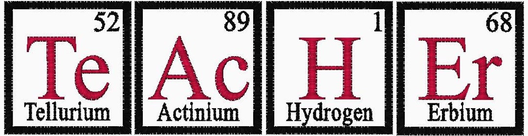 TEACHER Periodic Table - Machine Embroidery Design - Instant Download ...