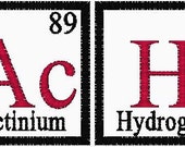 TEACHER Periodic Table Machine Embroidery Design Instant - Etsy