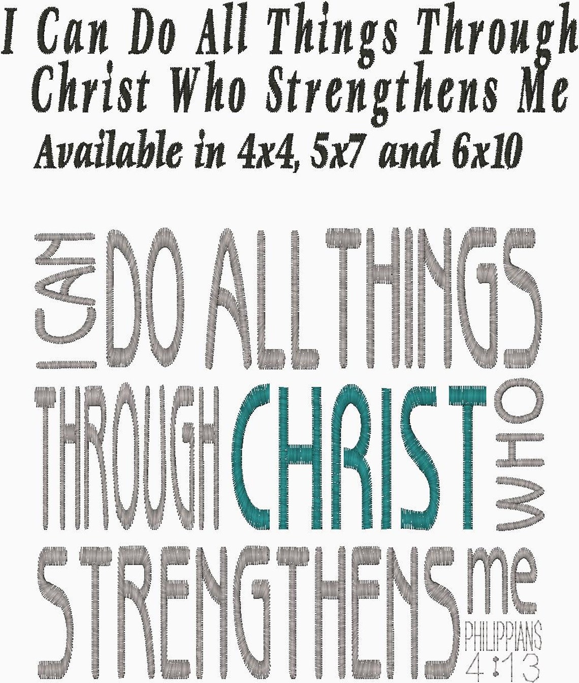 I Can Do All Things Through Christ Who Strengthens Me - Etsy