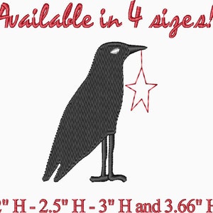 Crow Embroidery Design Primitive Embroidery Design - See Picture 2 for ...