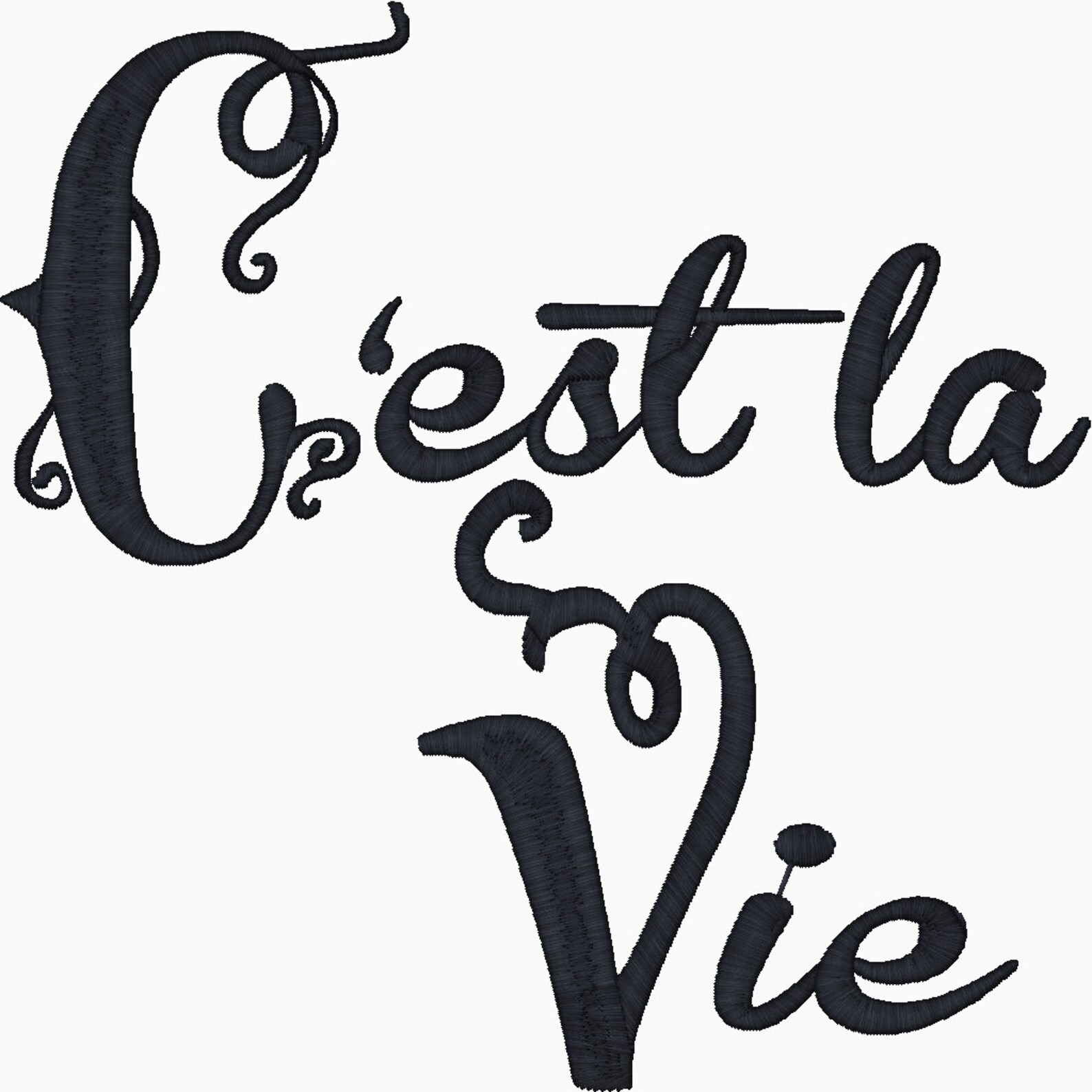 C'est La Vie Embroidery Word Design Available in 4x4, 5x5 and 6x6 ...