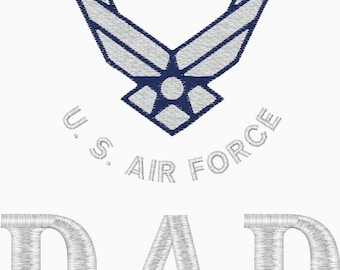 Air Force Embroidery Design | Etsy