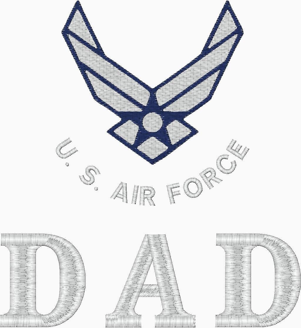 Air Force Dad Embroidery Design USAF Machine Embroidery - Etsy