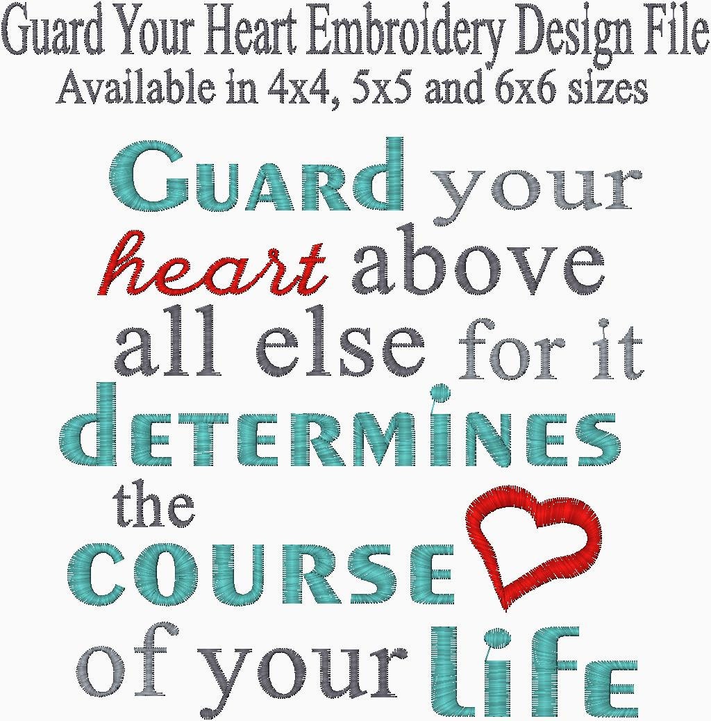 GUARD YOUR HEART Above All Else for It Determines the Course - Etsy GUARD YOUR HEART Above All Else for It Determines the Course - Etsy