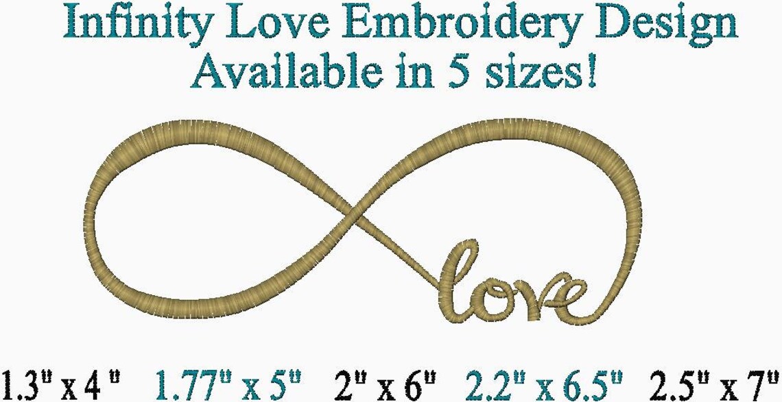 Love Infinity Embroidery Design This is great design for a | Etsy
