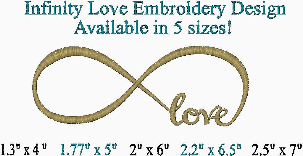 Love Infinity Embroidery Design This is great design for a | Etsy