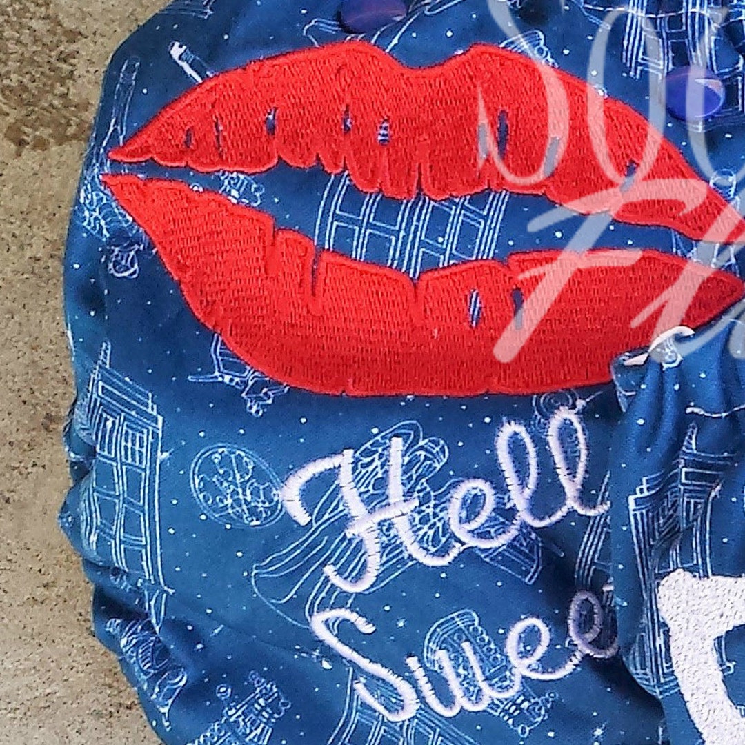 Hello Sweetie Kiss Lips Embroidery Design AVAILABLE in 5 SIZES ...