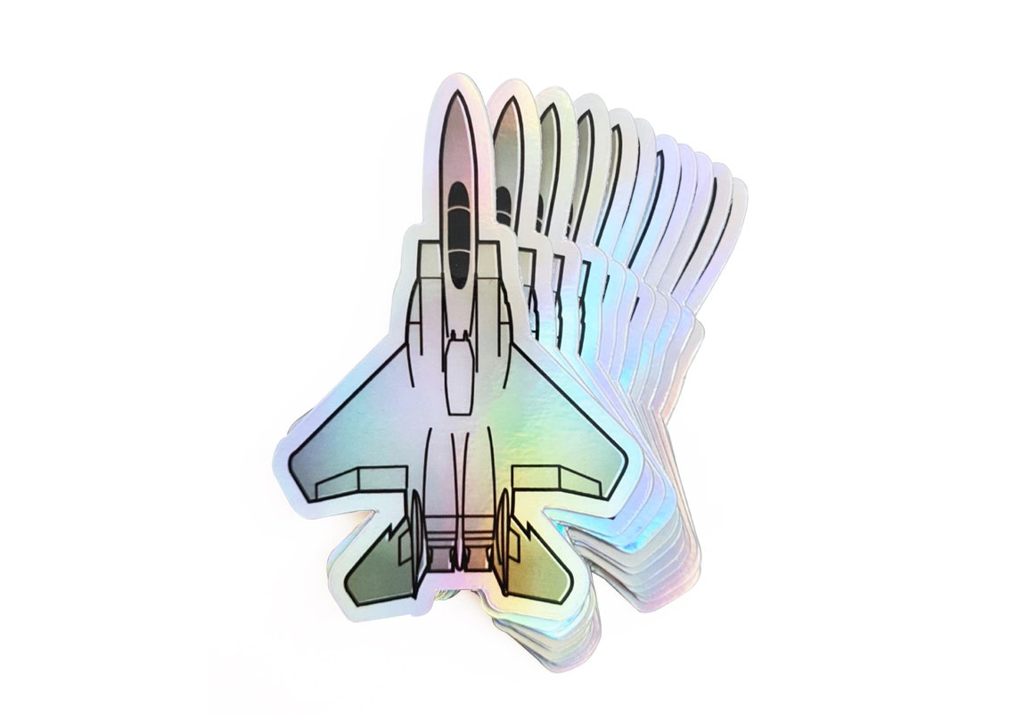 F-15 Eagle Holographic Sticker - Etsy