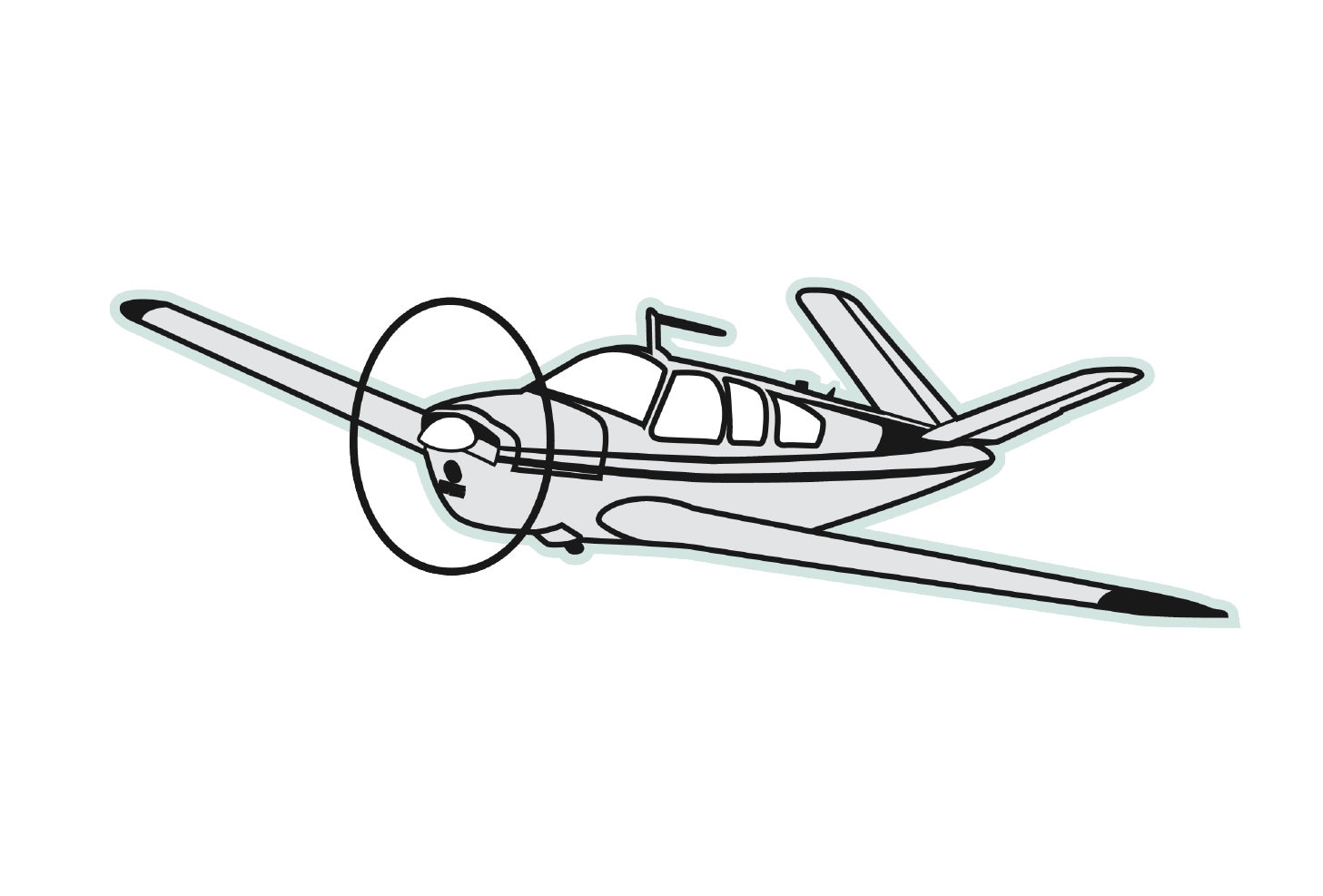 V-tail Bonanza Sticker - Etsy