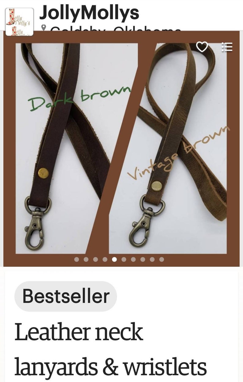 Breakaway leather lanyard | Etsy