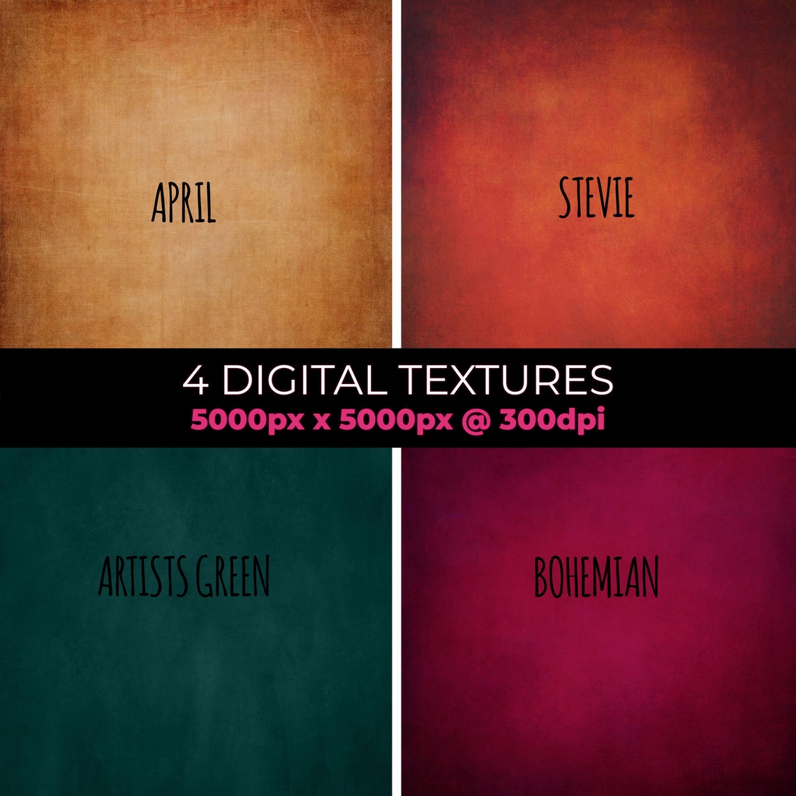 4 BOHO Digital Backgrounds for Graphic Designs, Websites, Photography ...