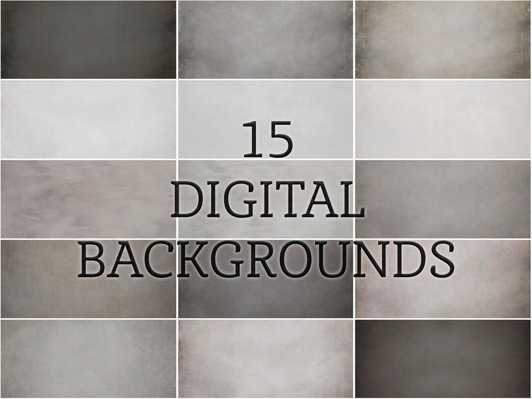 15 DIGITAL BACKGROUNDS - Grey Tones - Textures Overlays, Photography ...