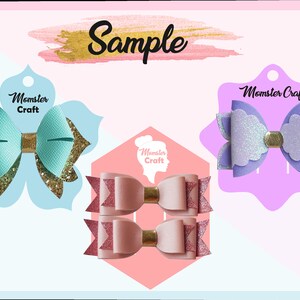 Hair Bow Clip Display Card 01 - Bundle of 8 Style and 3 Sizes, Total of ...