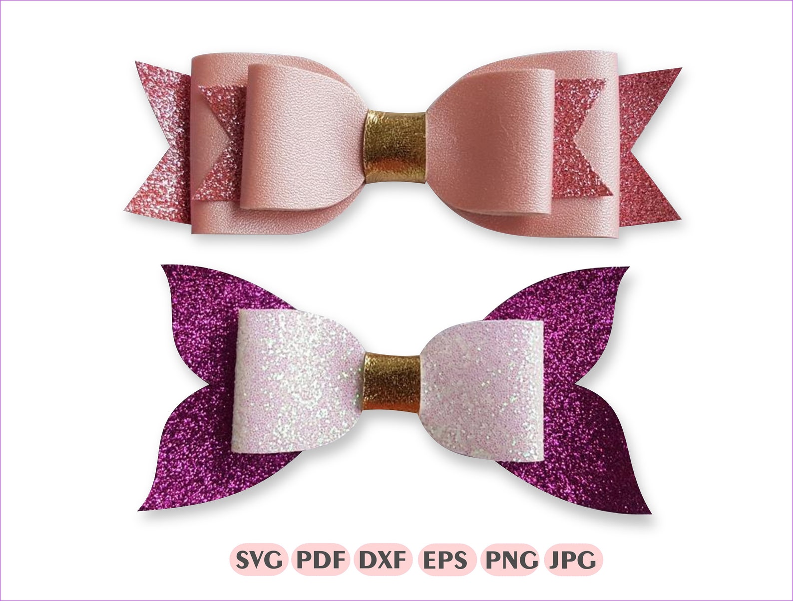 Hair Bow Template SVG Hair Bow SVG PDF Digital Template - Etsy