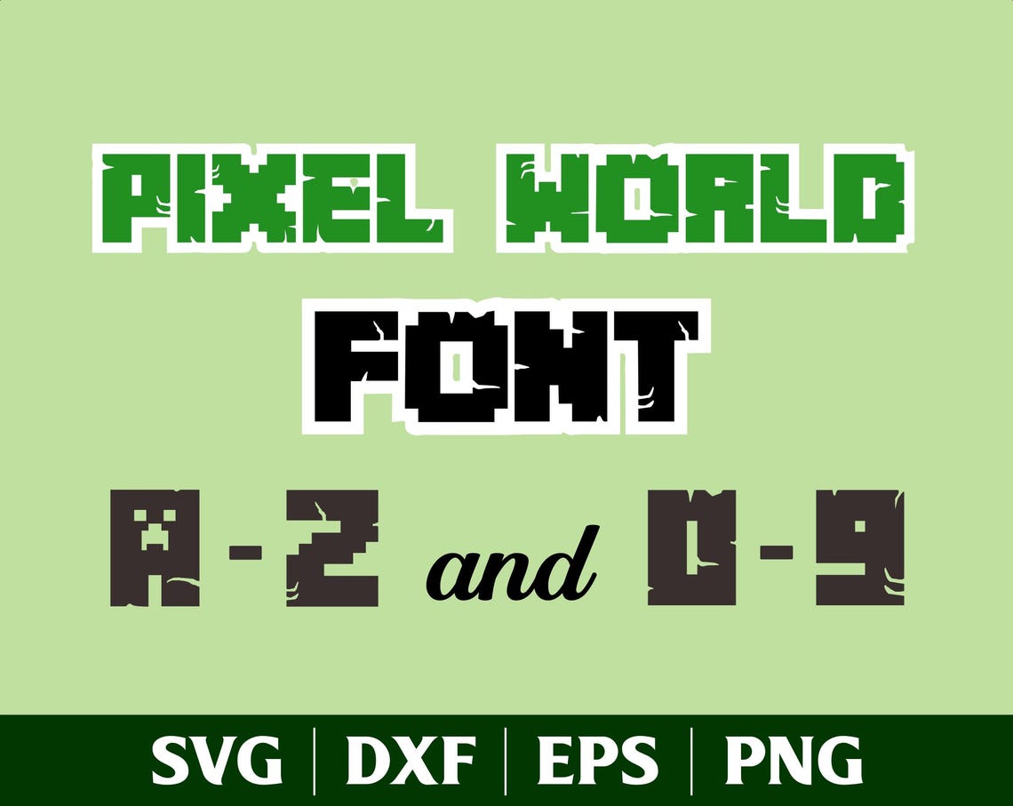 Gamer Font Bundle: Alphabet, Numbers SVG, PNG Cut Files (digital ...